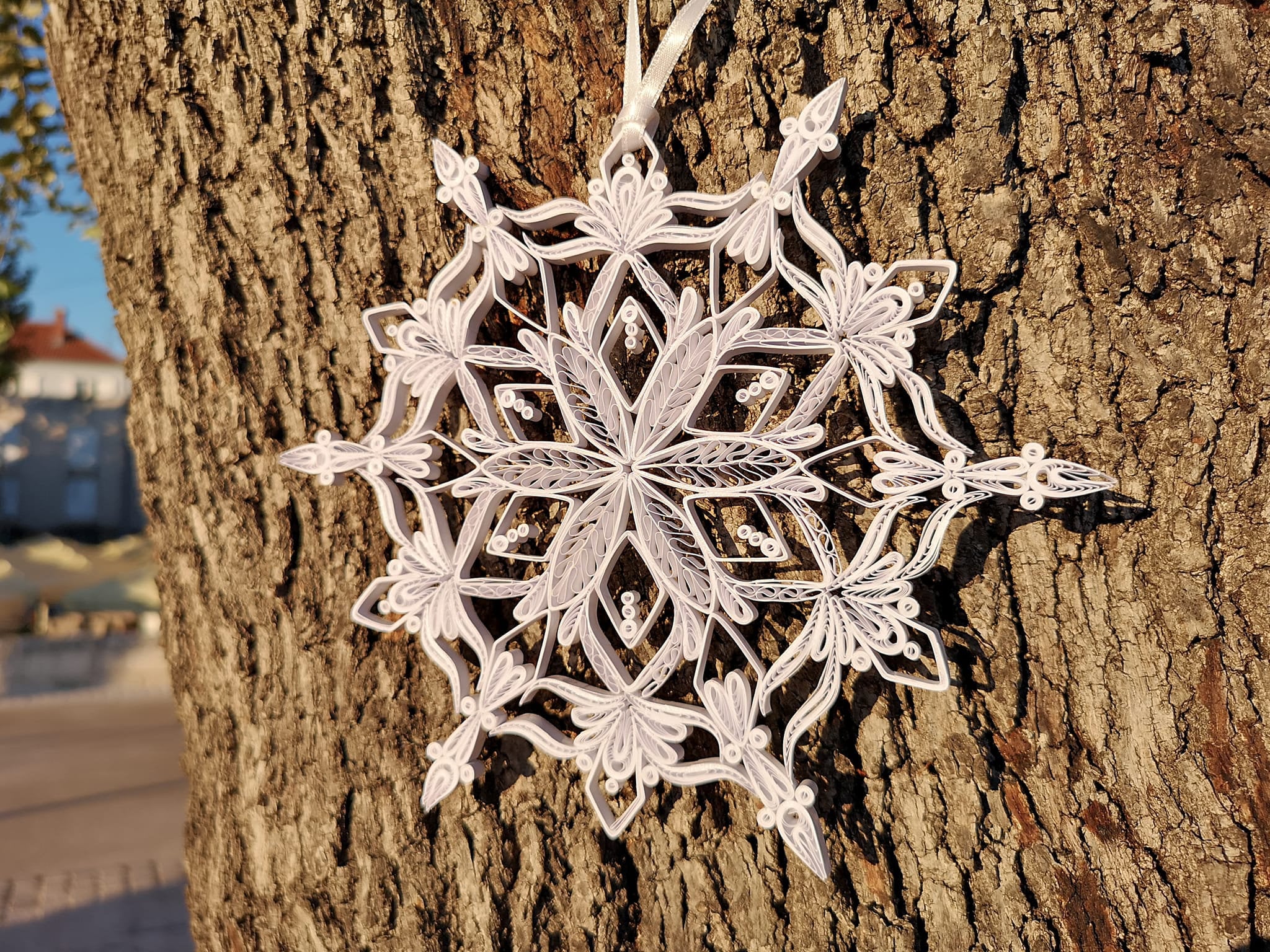 Quilled Christmas Star Ornament, Paper Christmas Star Decor, Quilling ...