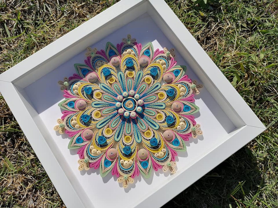 Mandala Paper Wall Art, Mandala Quilled Wall Decor, Unique Paper Art ...