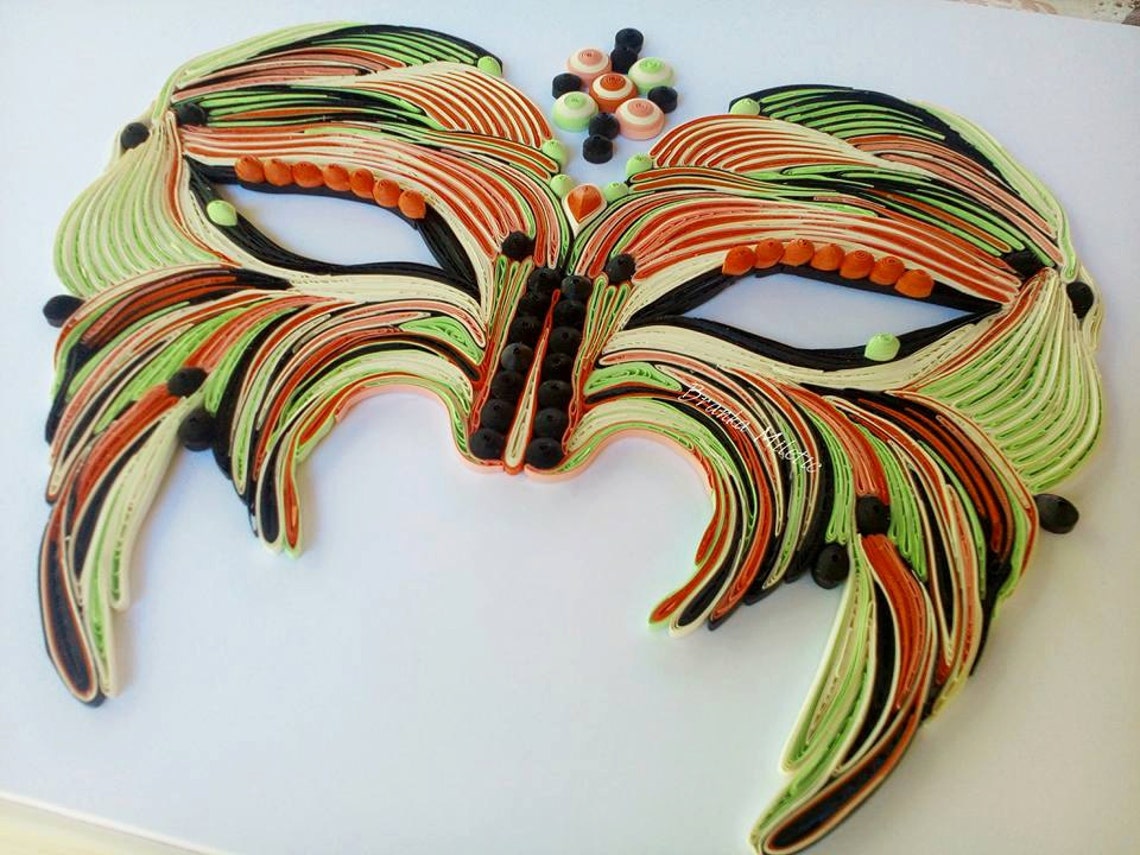 Quilling Paper Mask Wall Art Living Room Wall Decor Paper - Etsy