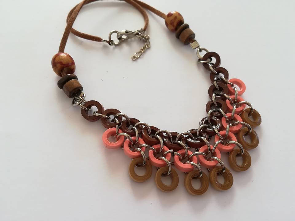 Paper Beaded Necklace, Colorful Statement Necklaces Gift for Her ...