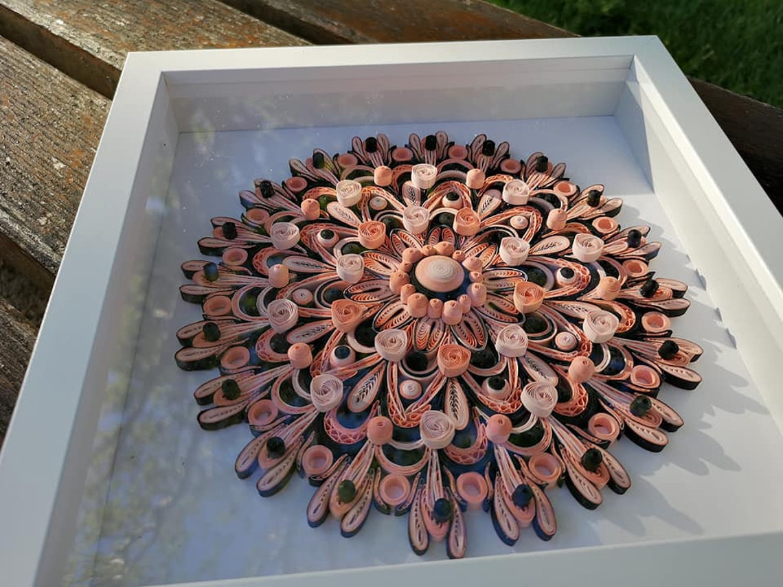 Mandala Paper Art Quilled Design Mandala Quilling Wall - Etsy