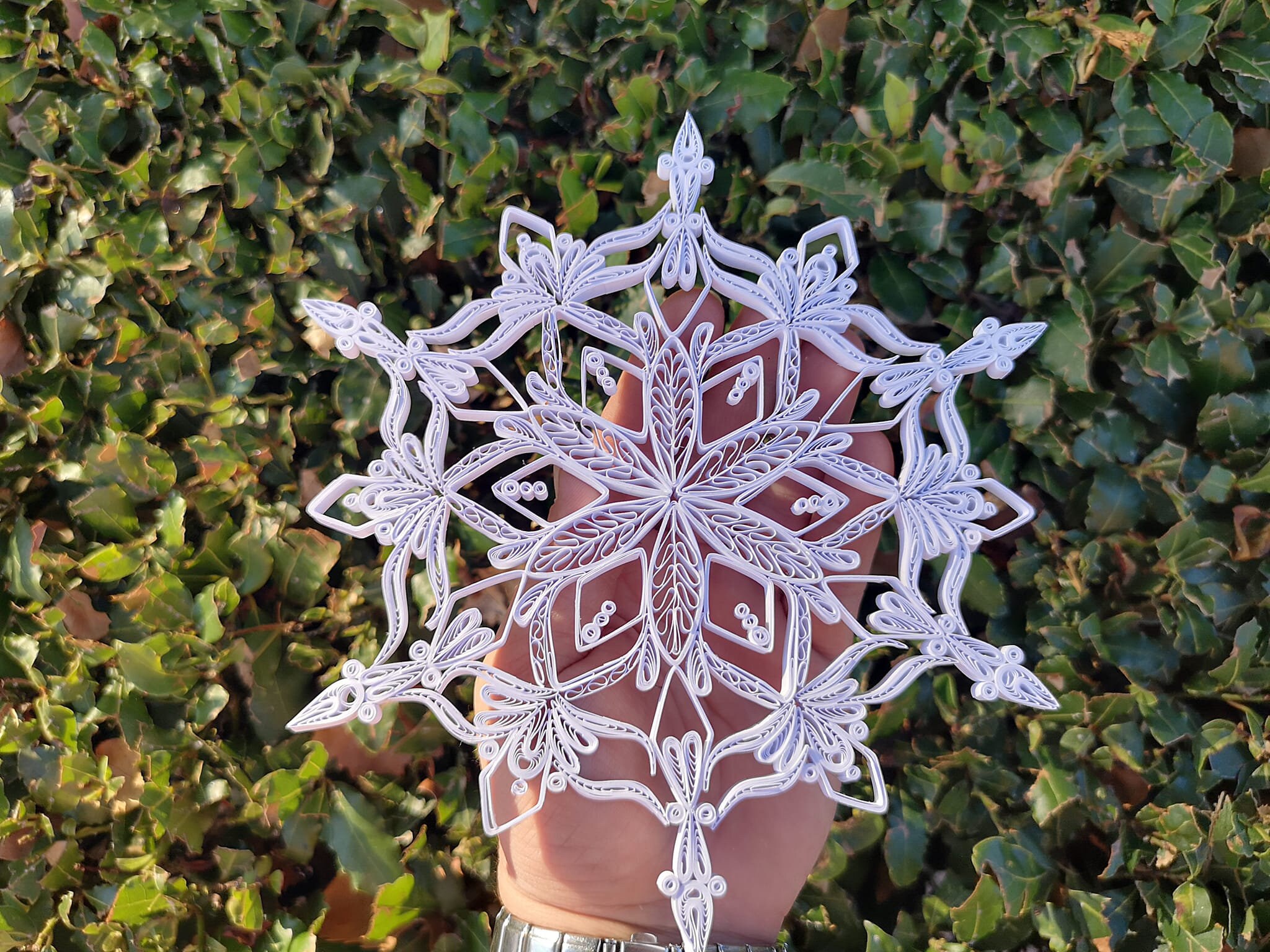 Quilled Christmas Star Ornament, Paper Christmas Star Decor, Quilling ...