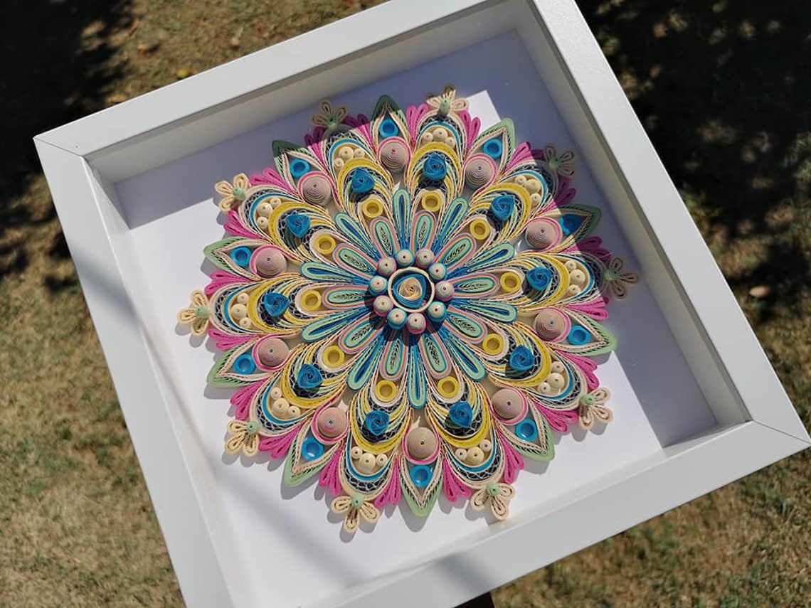 Mandala Paper Wall Art, Mandala Quilled Wall Decor, Unique Paper Art ...