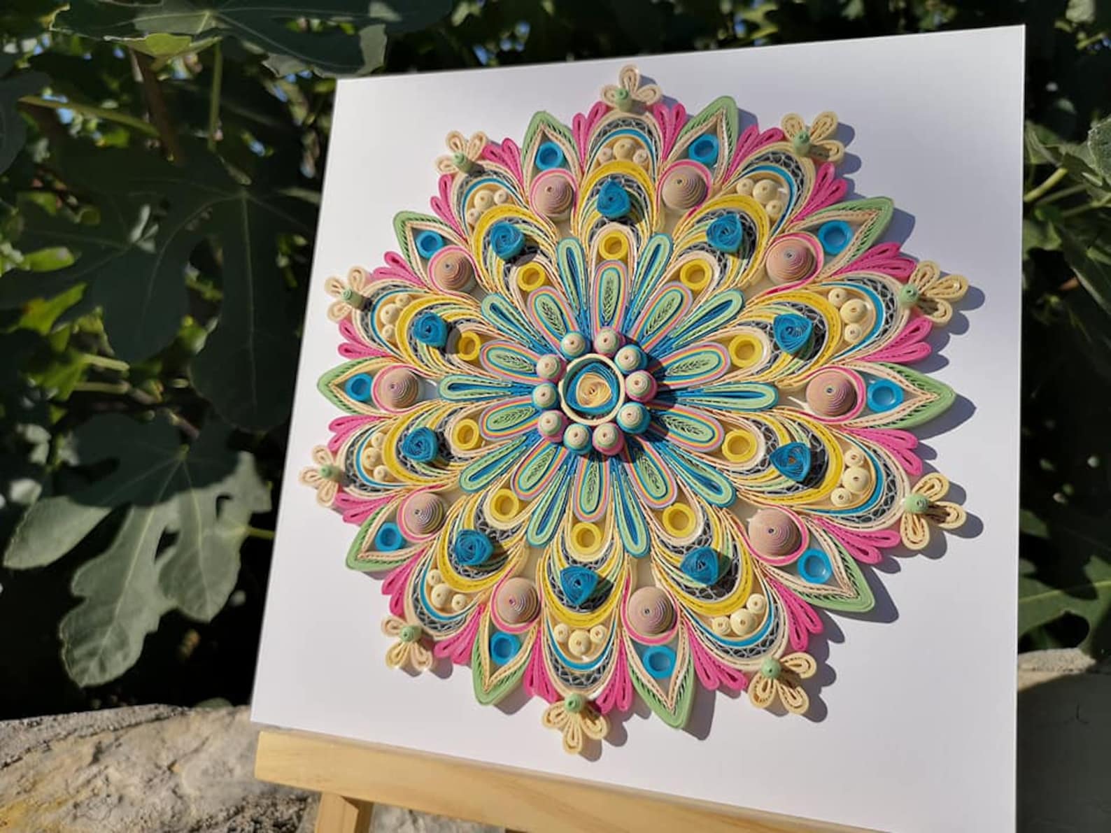Mandala Paper Wall Art, Mandala Quilled Wall Decor, Unique Paper Art ...