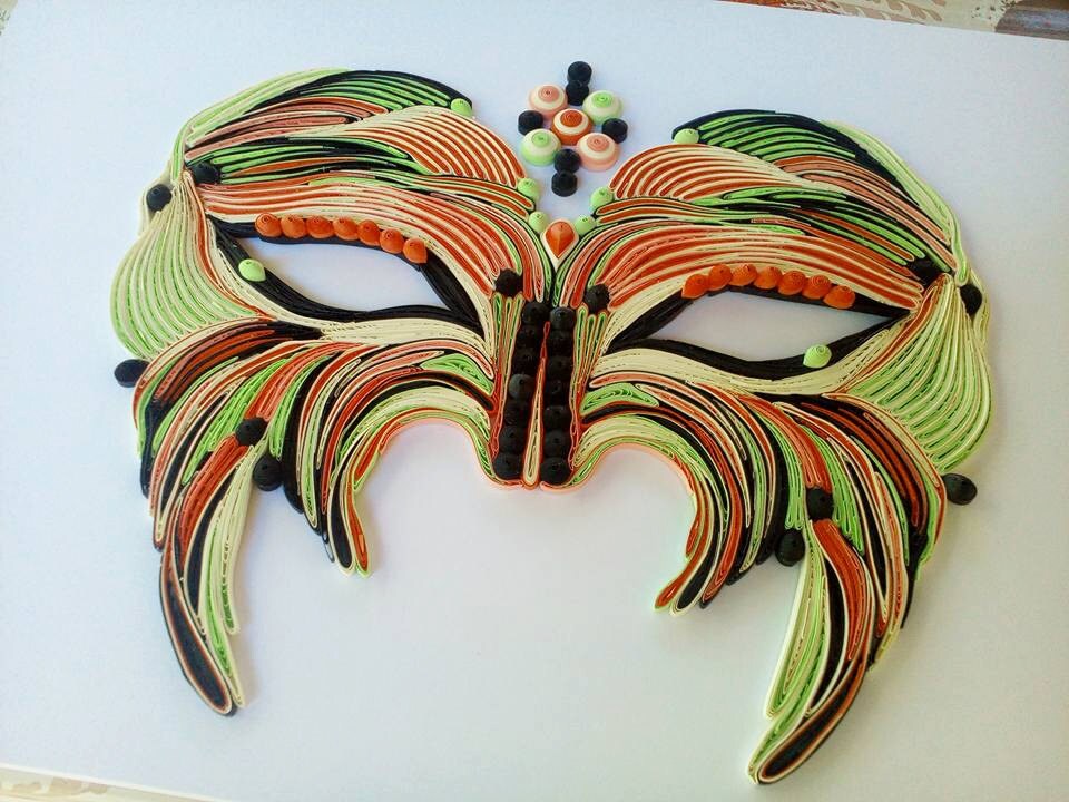 Quilling Paper Mask Wall Art Living Room Wall Decor Paper - Etsy