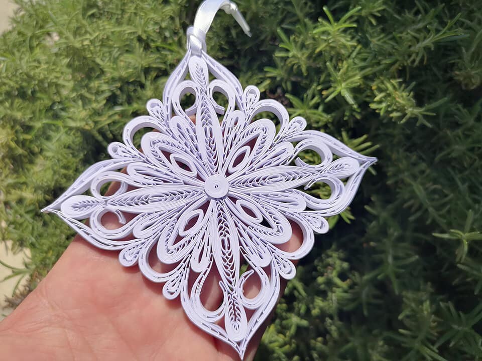 Snowflake Christmas Tree Decor, Christmas Decoration, Paper Snowflake ...