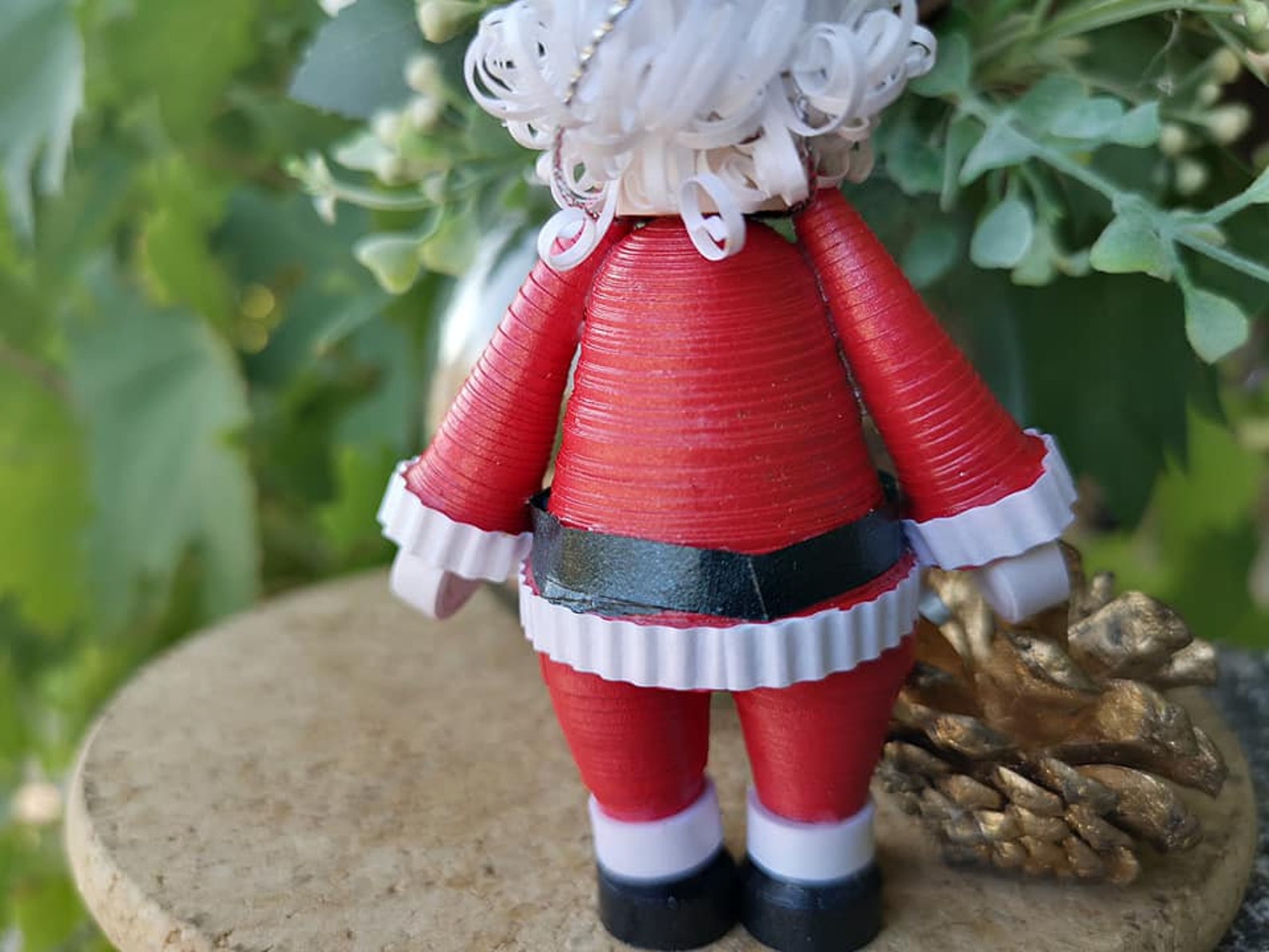 Christmas Paper Quilled Santa Clause Ornament, Paper Tree Decoration ...