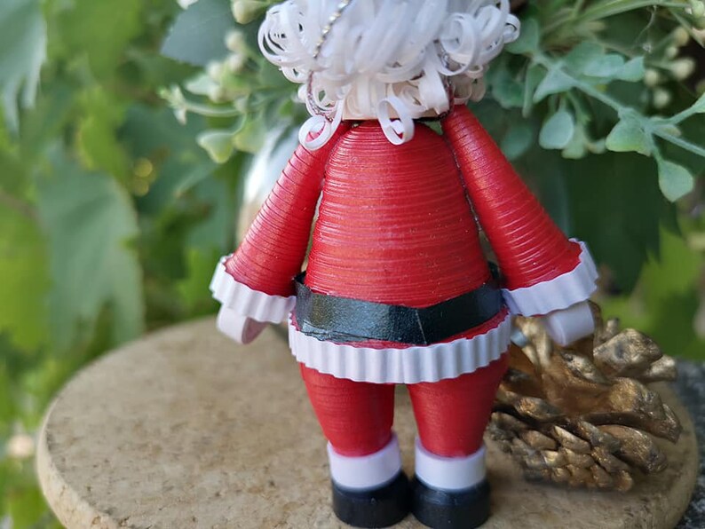 Christmas Paper Quilled Santa Clause Ornament, Paper Tree Decoration ...