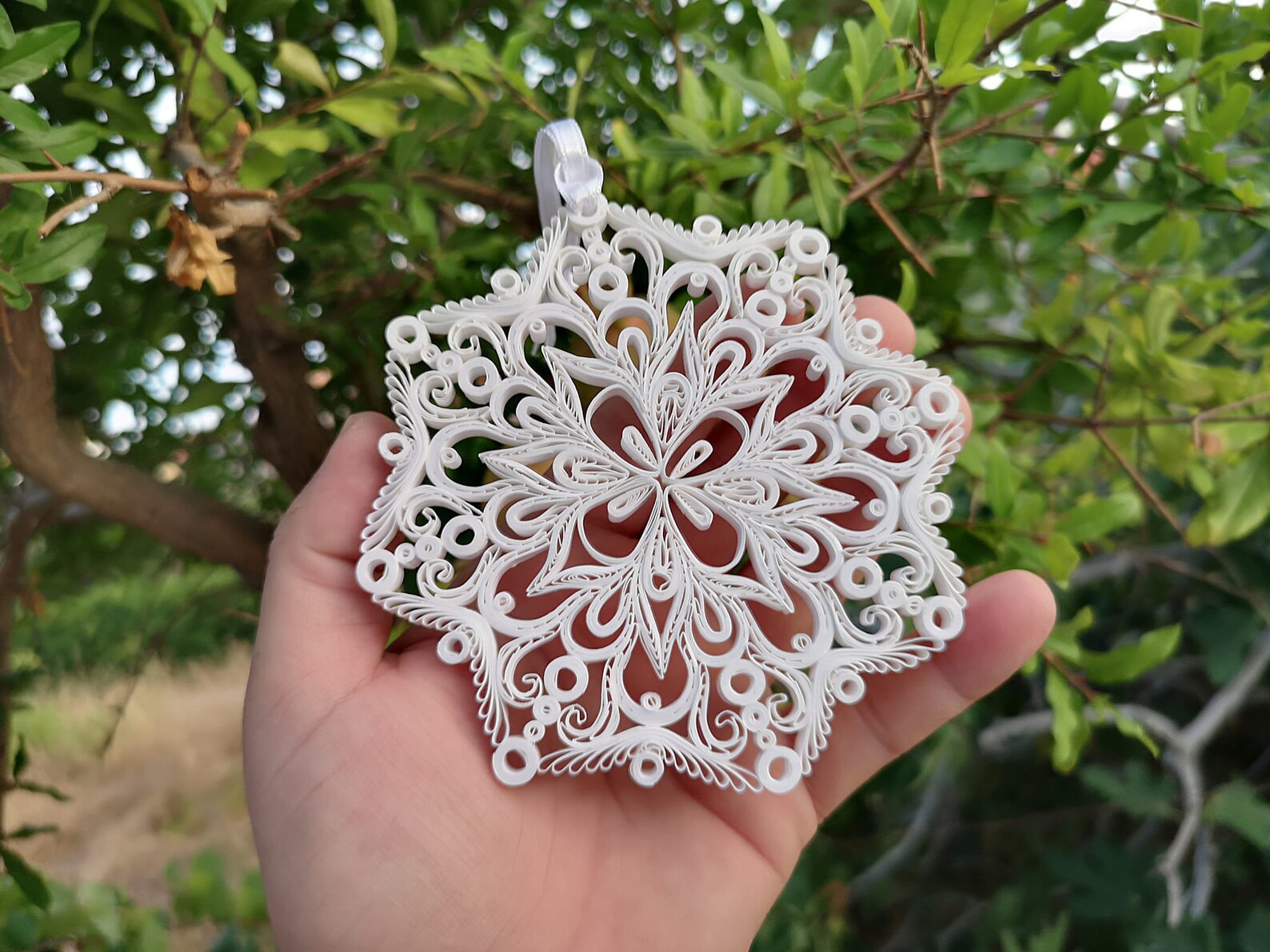 Snowflake Christmas Tree Decor Christmas Decoration Paper - Etsy