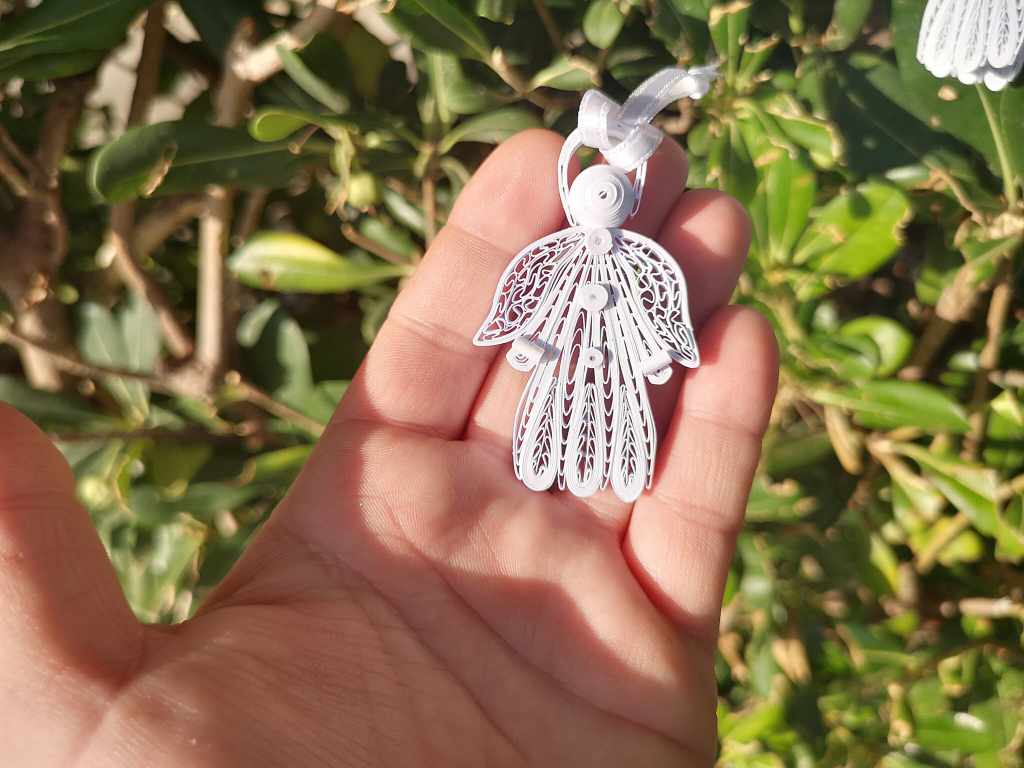 Small Angels Paper Christmas Set, Quilled Home Ornament, Housewarming ...