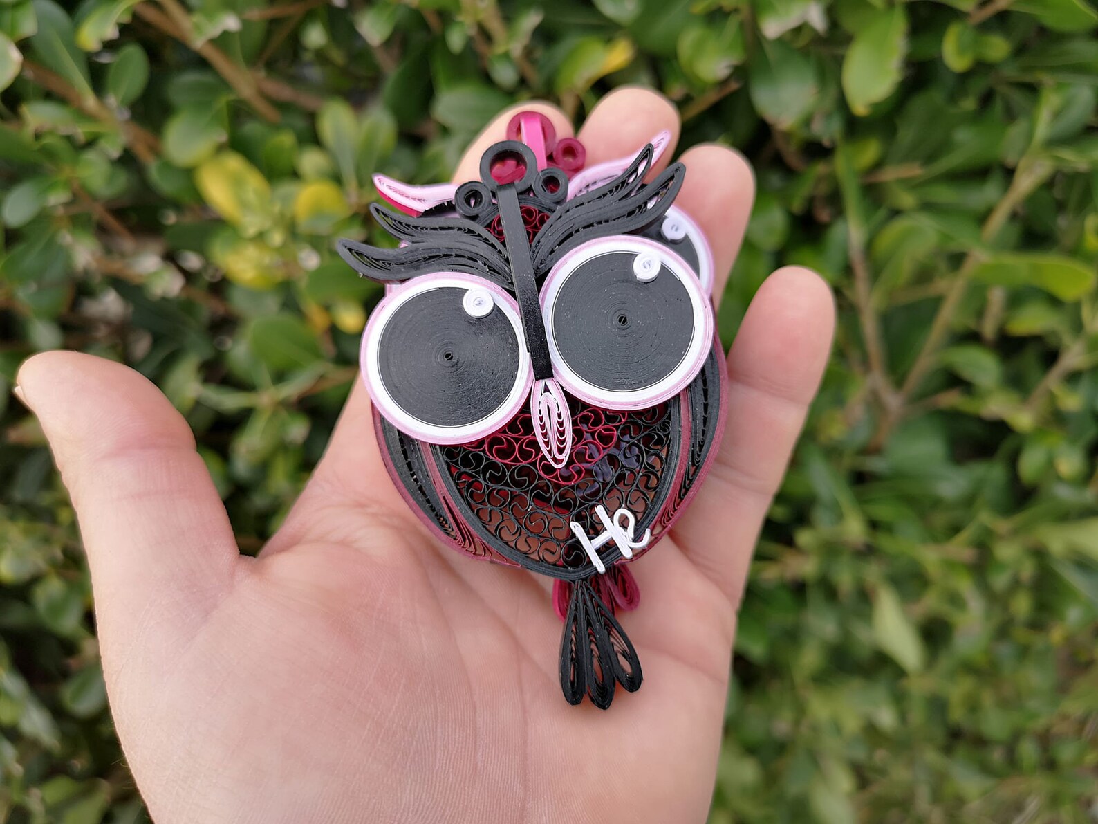 He and She Paper Owls, Quilling Paper Ornament, Owls Lover Gift, Unique ...