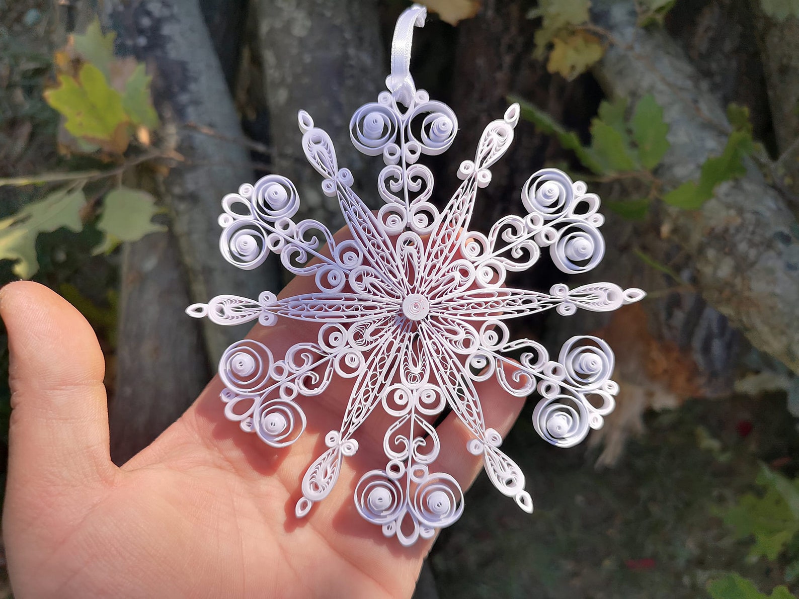 Snowflake Christmas Tree Decor, Christmas Decoration, Paper Snowflake ...