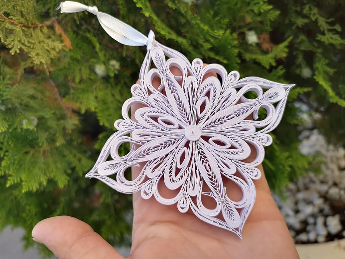 Snowflake Christmas Tree Decor, Christmas Decoration, Paper Snowflake ...