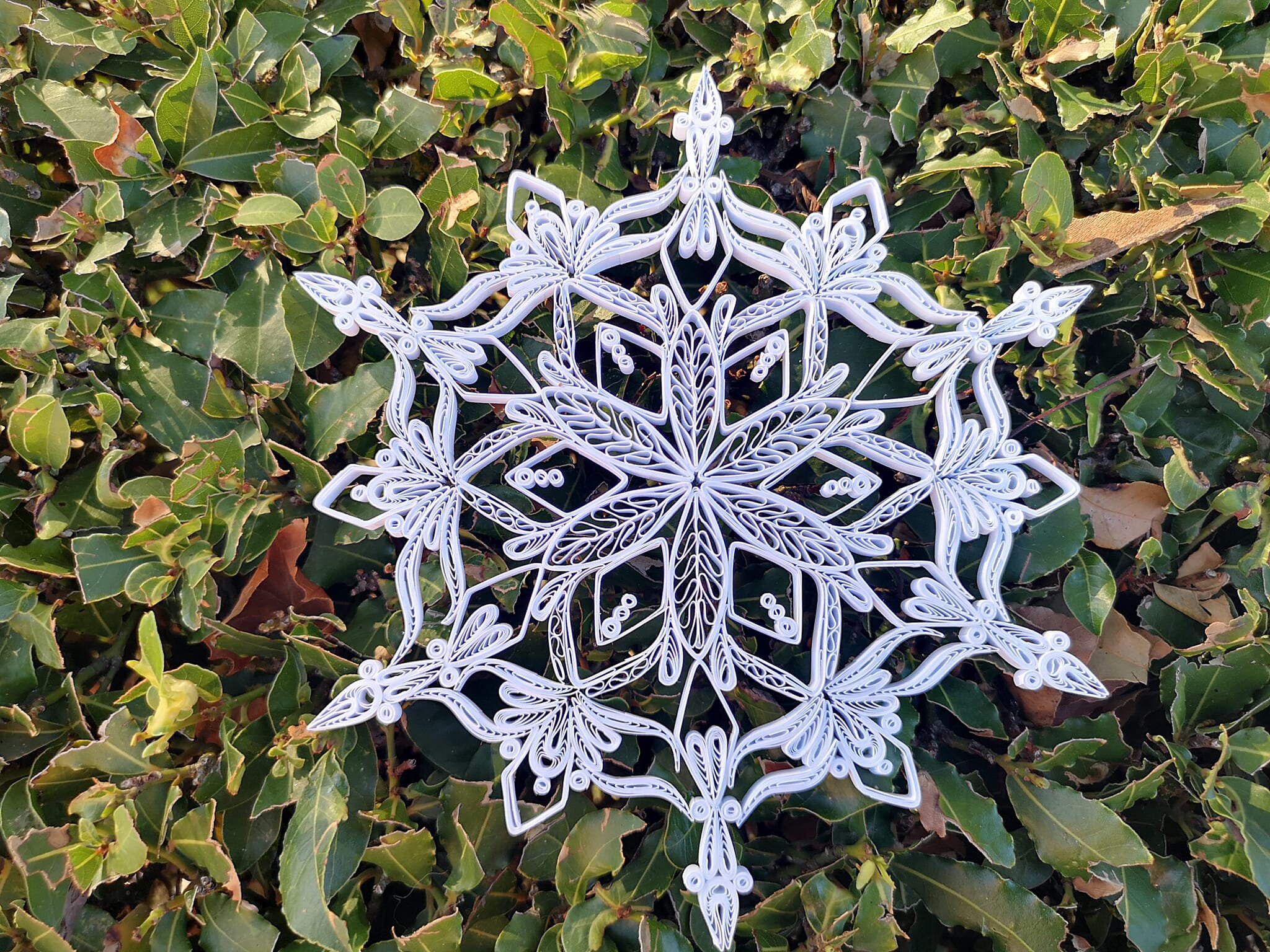 Quilled Christmas Star Ornament, Paper Christmas Star Decor, Quilling ...