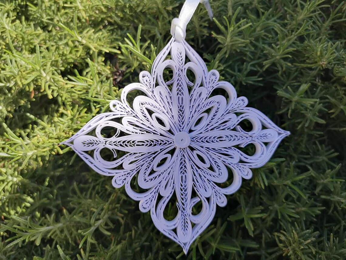 Snowflake Christmas Tree Decor, Christmas Decoration, Paper Snowflake ...