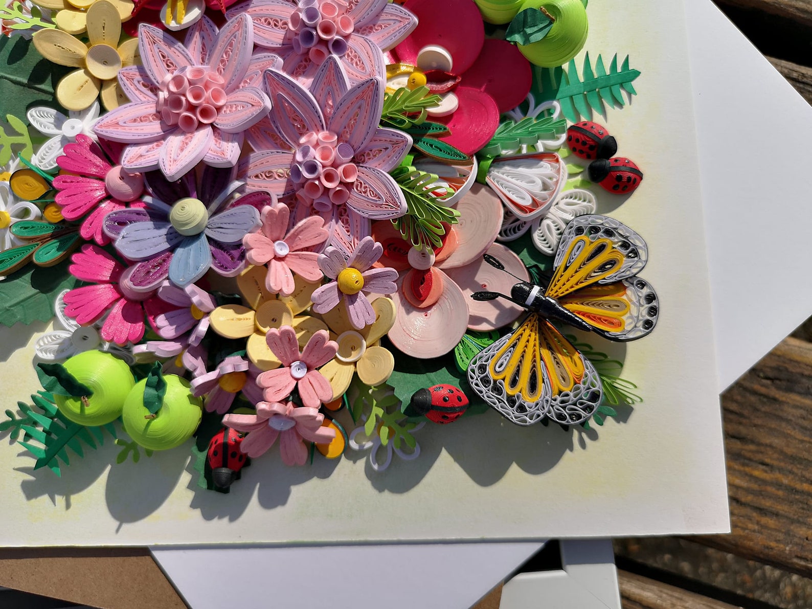 Paper Quilled 3d Floral Art, Flourish Framed Arrangement, Blooming ...