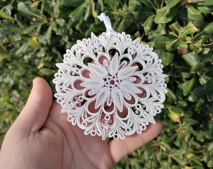 Snowflake Christmas Tree Decor, Christmas Decoration, Paper Snowflake ...