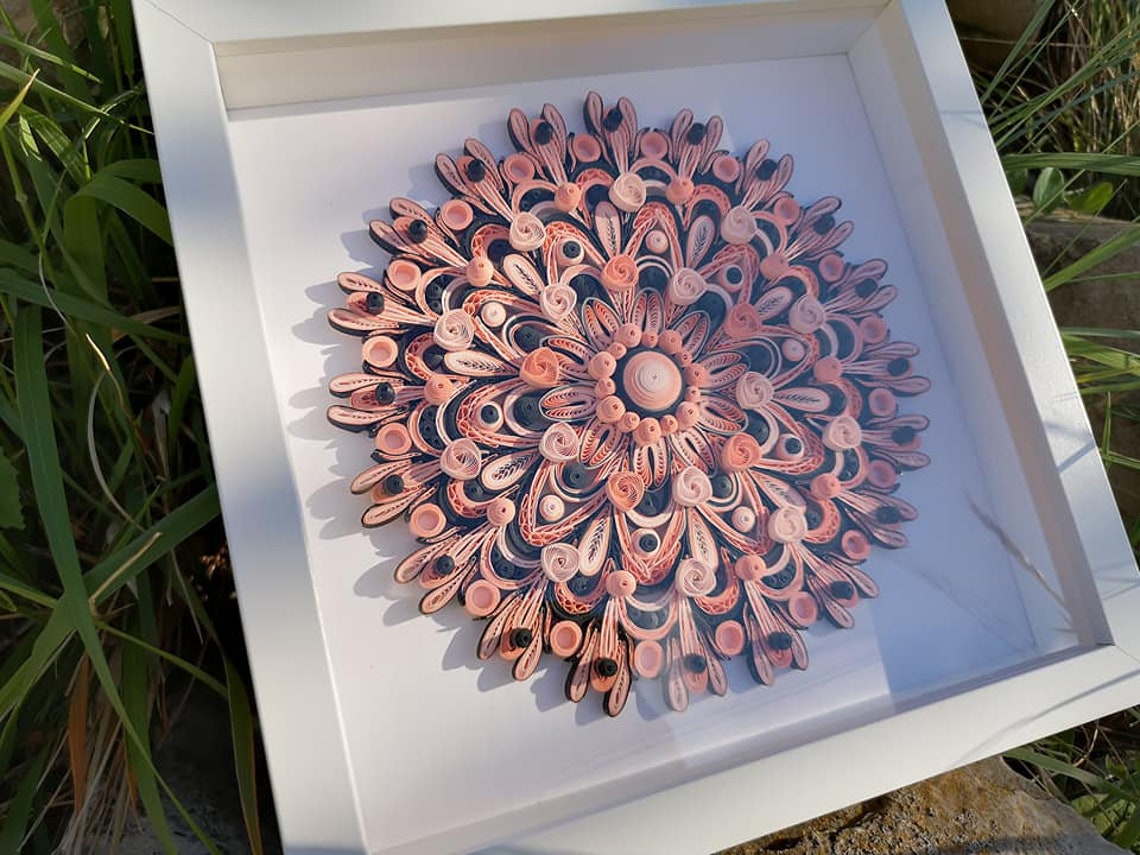 Mandala Paper Art Quilled Design Mandala Quilling Wall - Etsy