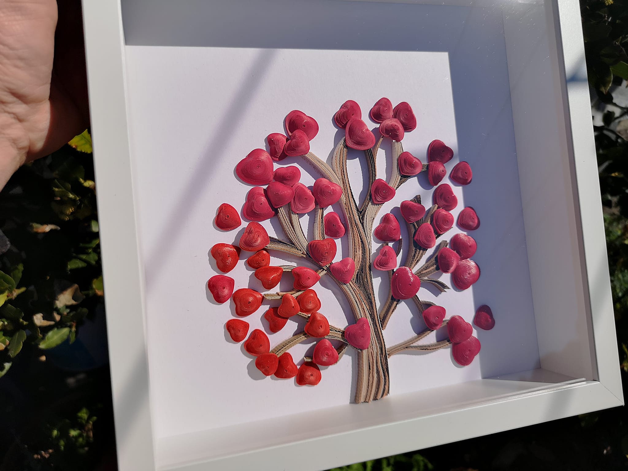 Quilled Paper Heart 3d Tree Art, Blooming Love Tree Wall Decor ...
