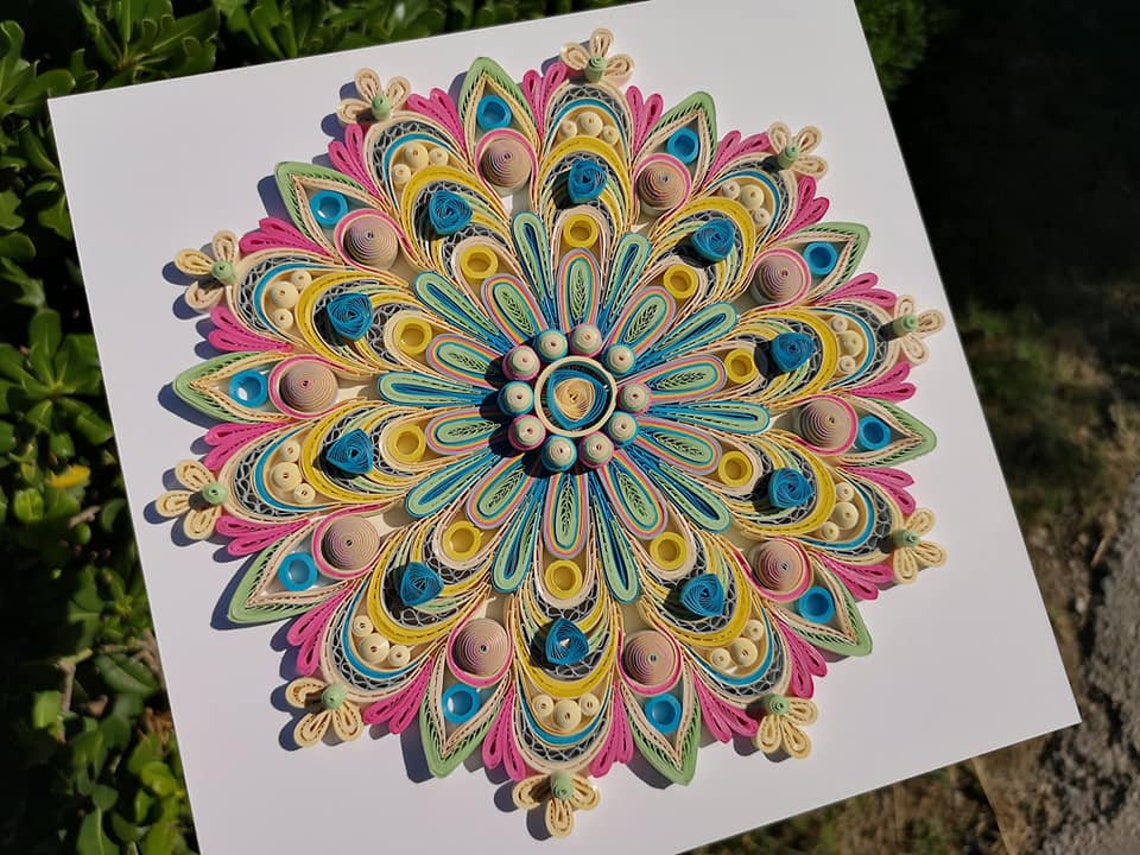 Mandala Paper Wall Art, Mandala Quilled Wall Decor, Unique Paper Art ...