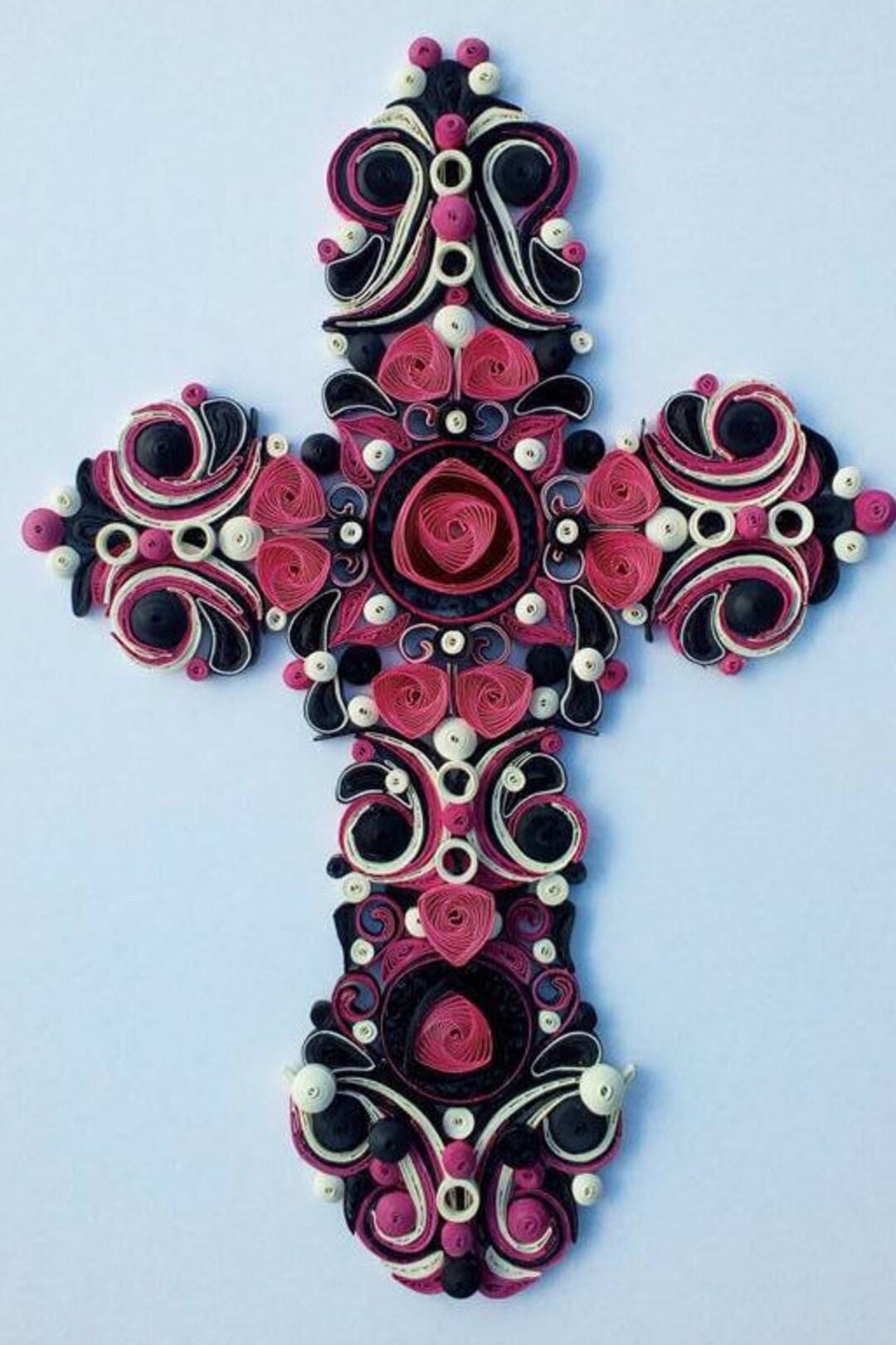 Cross Paper Quilled Wall Art, Home Cross Decor, Wall Hanging Cross ...