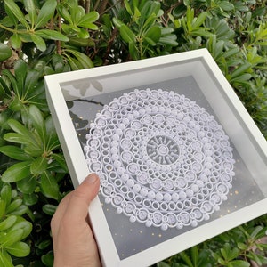 Geometry White Paper Mandala, Paper Wall Decoration, Quilled Mandala ...