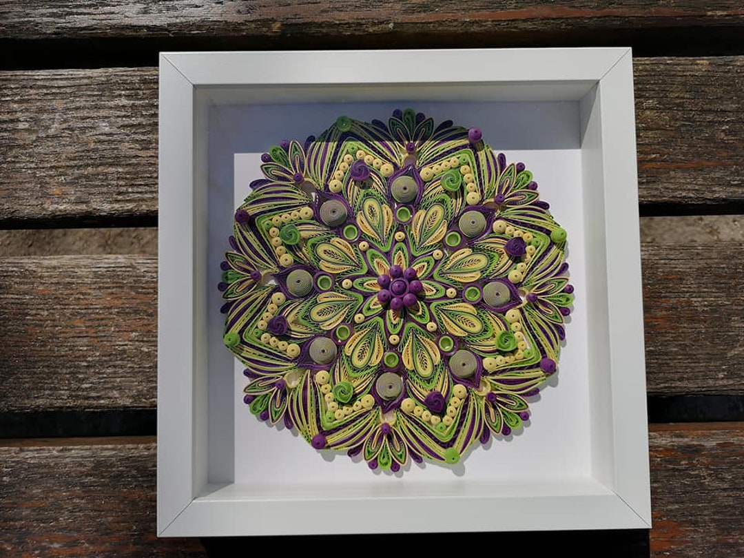 Unique Paper Quilling Mandala, Mandala Wall Art, Handmade Spiritual ...