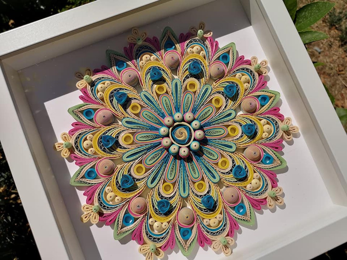Mandala Paper Wall Art, Mandala Quilled Wall Decor, Unique Paper Art ...