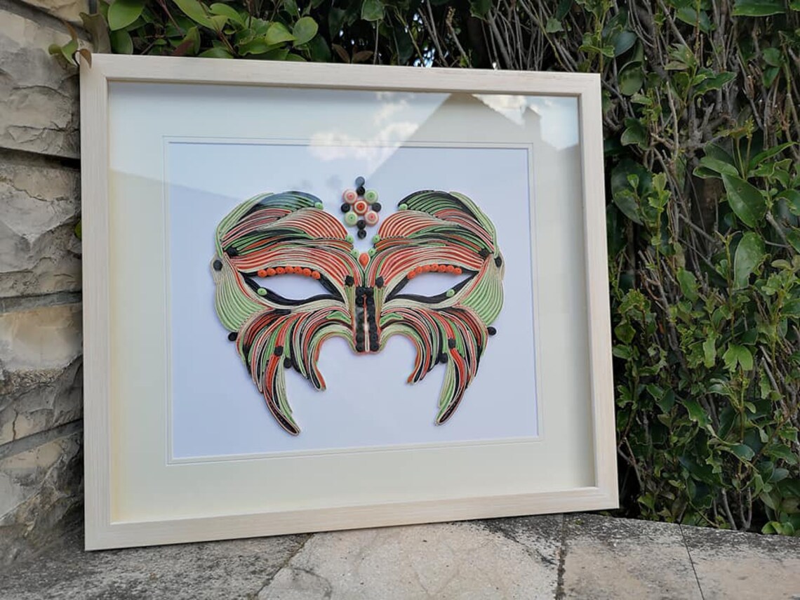 Quilling Paper Mask Wall Art Living Room Wall Decor Paper - Etsy