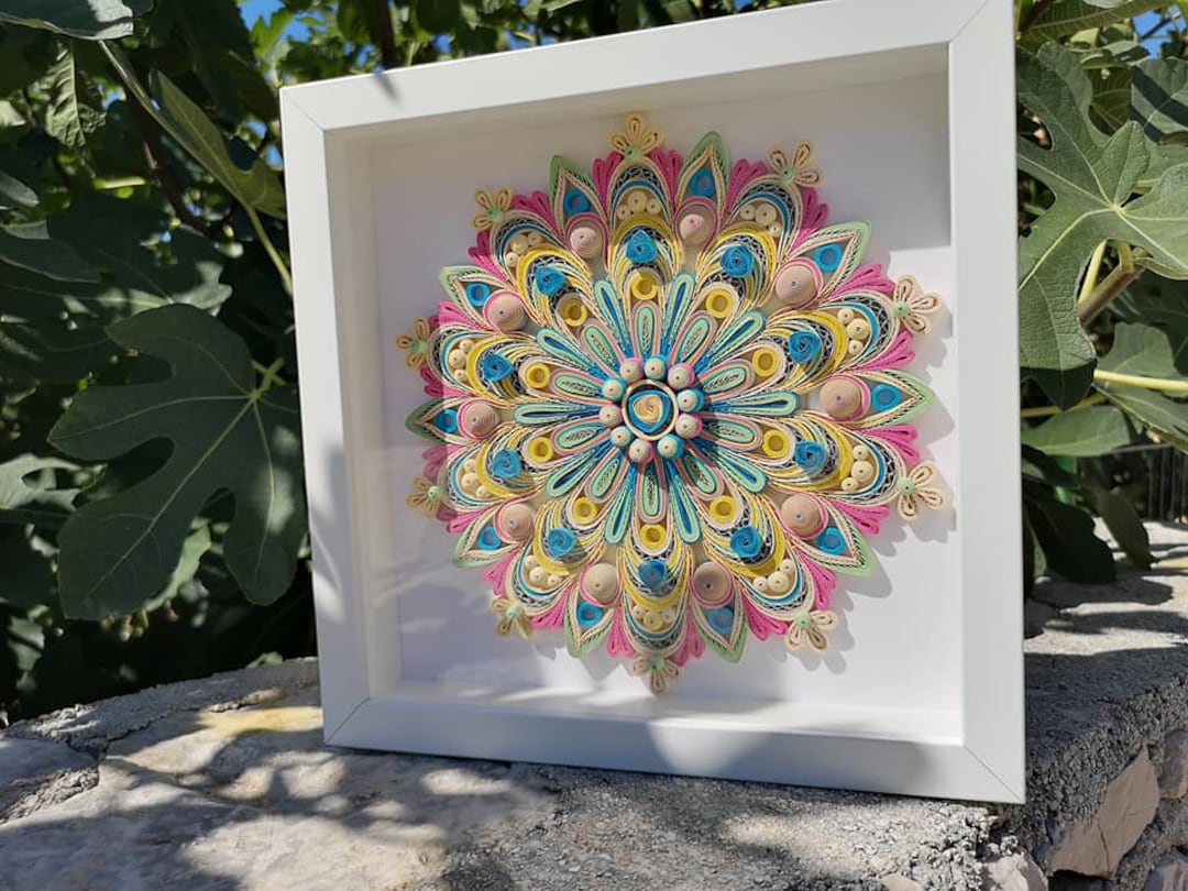 Mandala Paper Wall Art, Mandala Quilled Wall Decor, Unique Paper Art ...