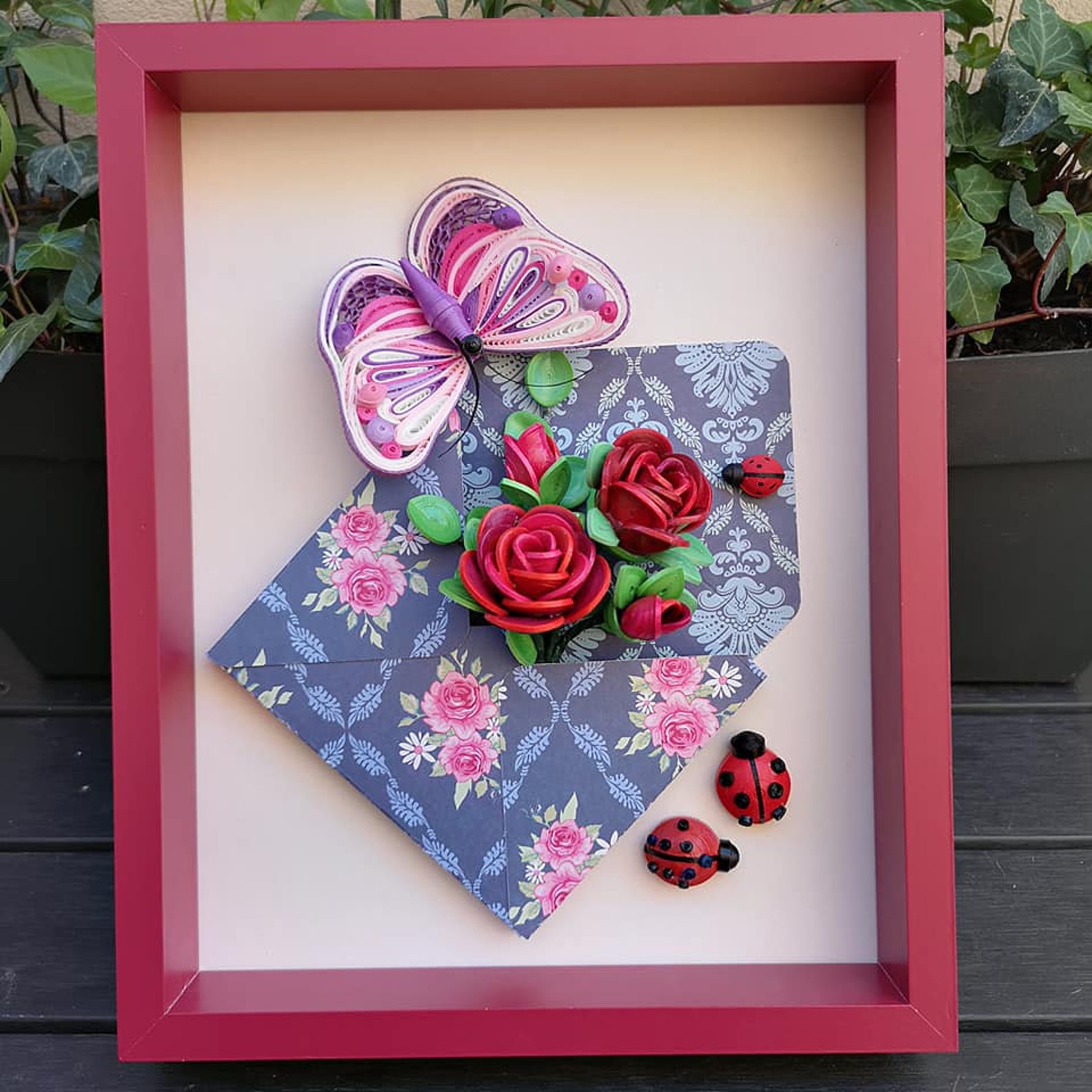 Quilling Paper 3d Floral Art, Blooming Flower Wall Decor, Flourish ...