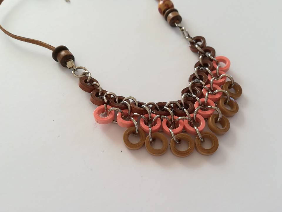 Paper Beaded Necklace, Colorful Statement Necklaces Gift for Her ...