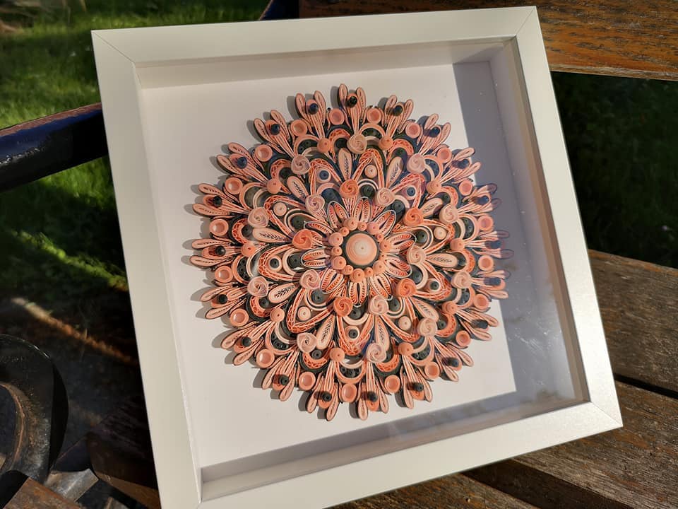 Mandala Paper Art Quilled Design Mandala Quilling Wall - Etsy