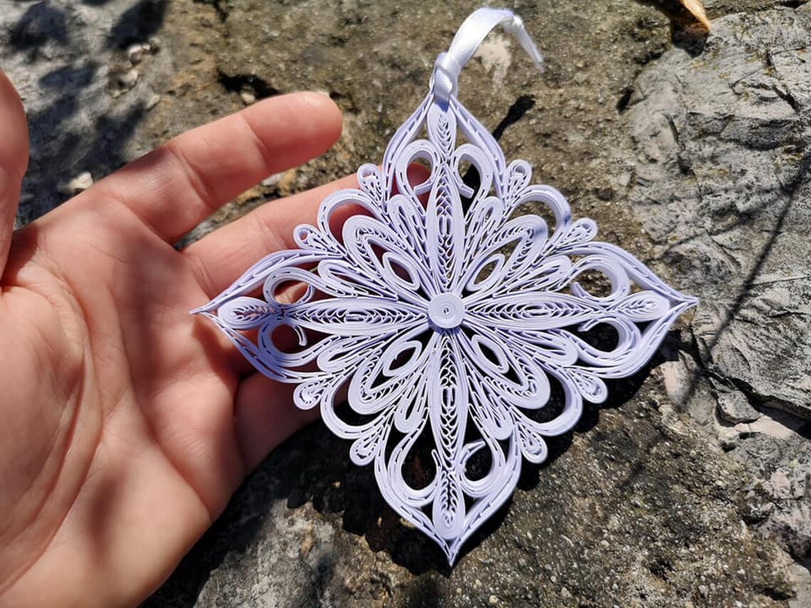 Snowflake Christmas Tree Decor, Christmas Decoration, Paper Snowflake ...