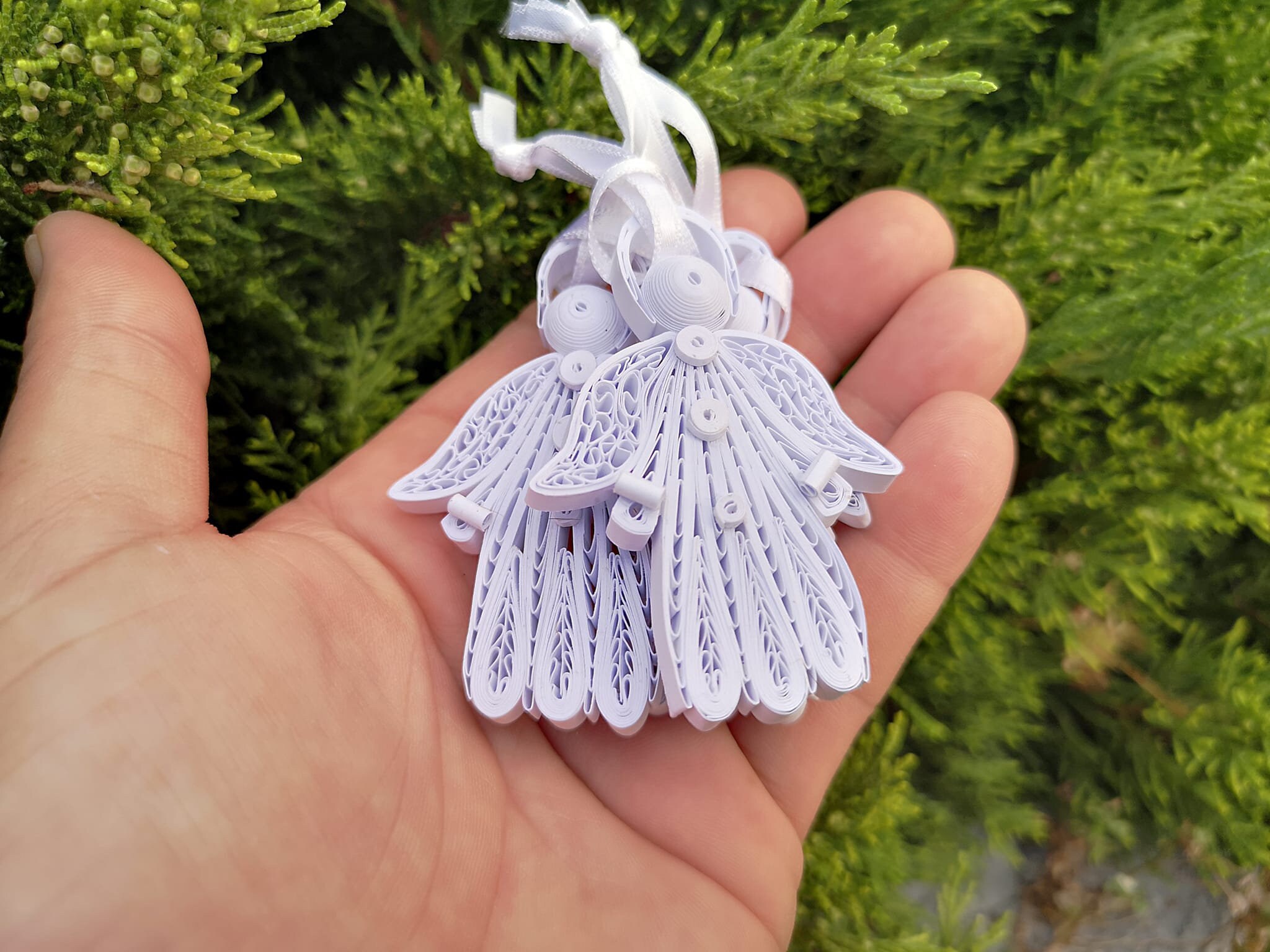 Small Angels Paper Christmas Set, Quilled Home Ornament, Housewarming ...