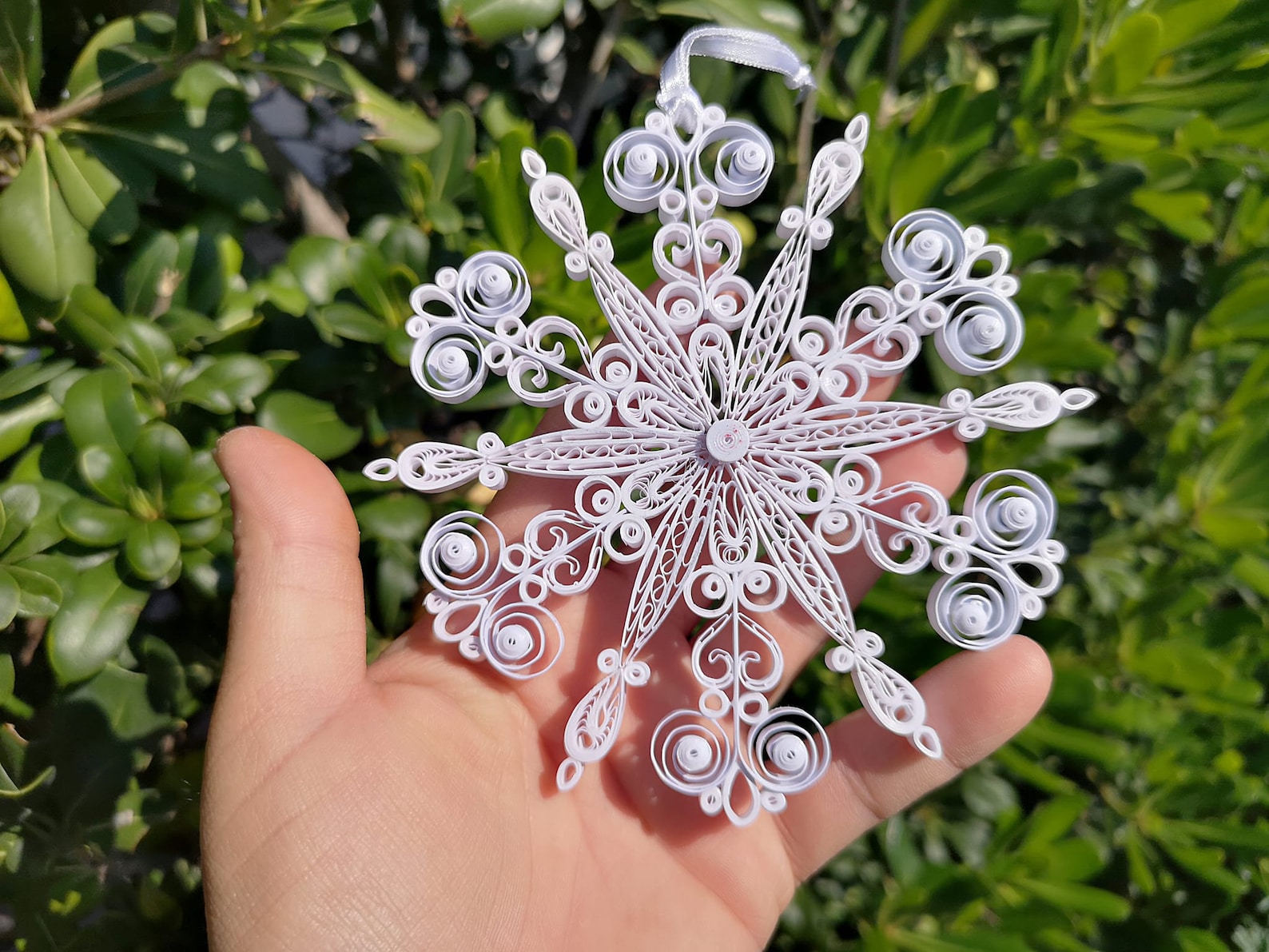 Snowflake Christmas Tree Decor, Christmas Decoration, Paper Snowflake ...