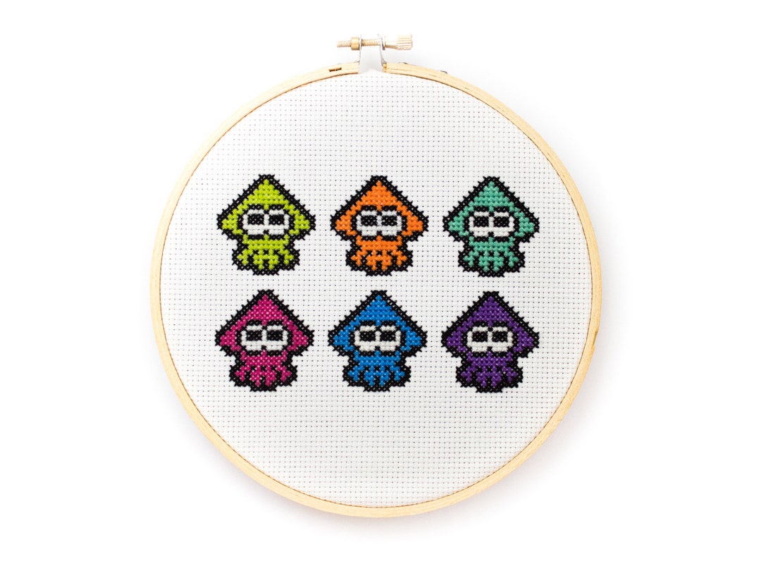 PDF Pattern - Splatoon Squids Cross Stitch - Etsy