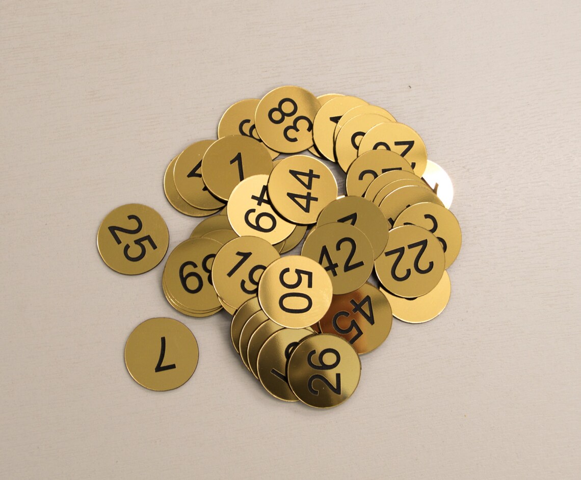 50 Numbered Tags Size 3cm Custom Engraved Discs Self - Etsy