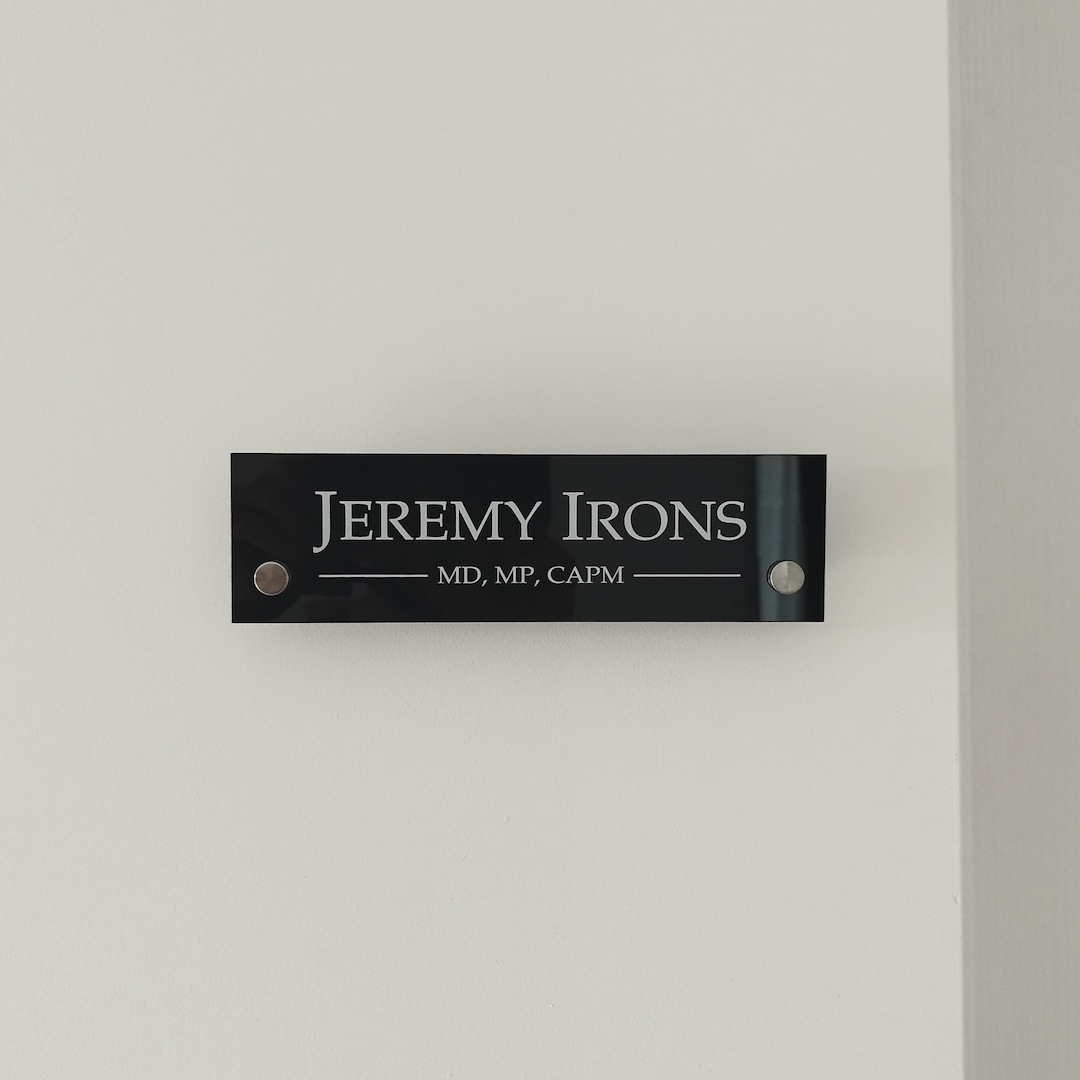 Wall Name Plate, Custom Made Door Sign With Logo, Personalized Office ...