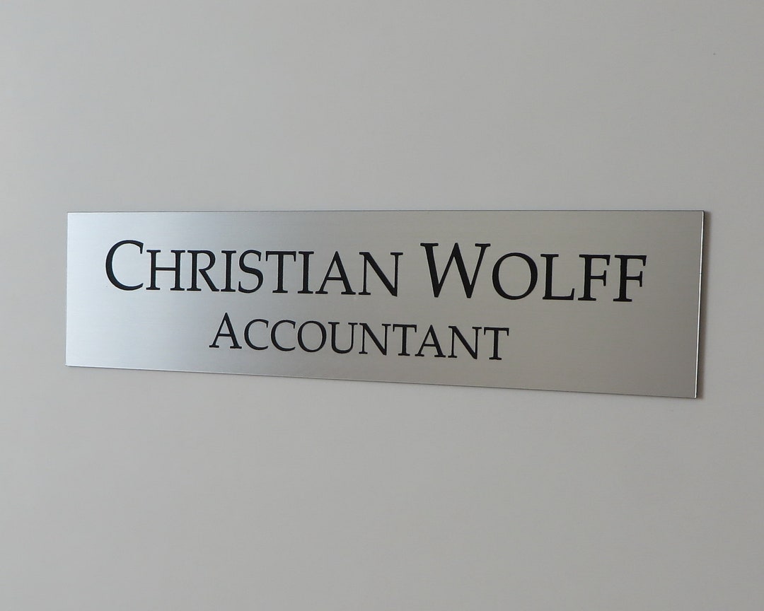 Custom Engraved Office Name Plate: Personalized Door Sign (12" X 3") - Etsy