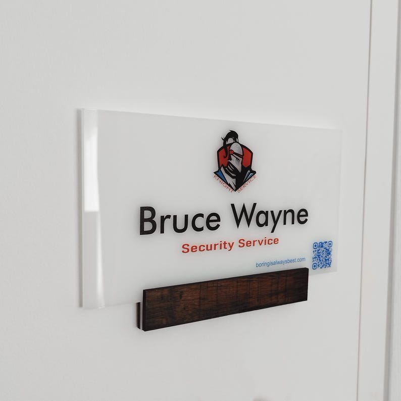 Wall Name Plate, Custom Made Door Sign With Logo, Personalized Office ...