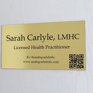 Personalised Wall Name Plate With Logo, Custom Engraved Door Plate ...