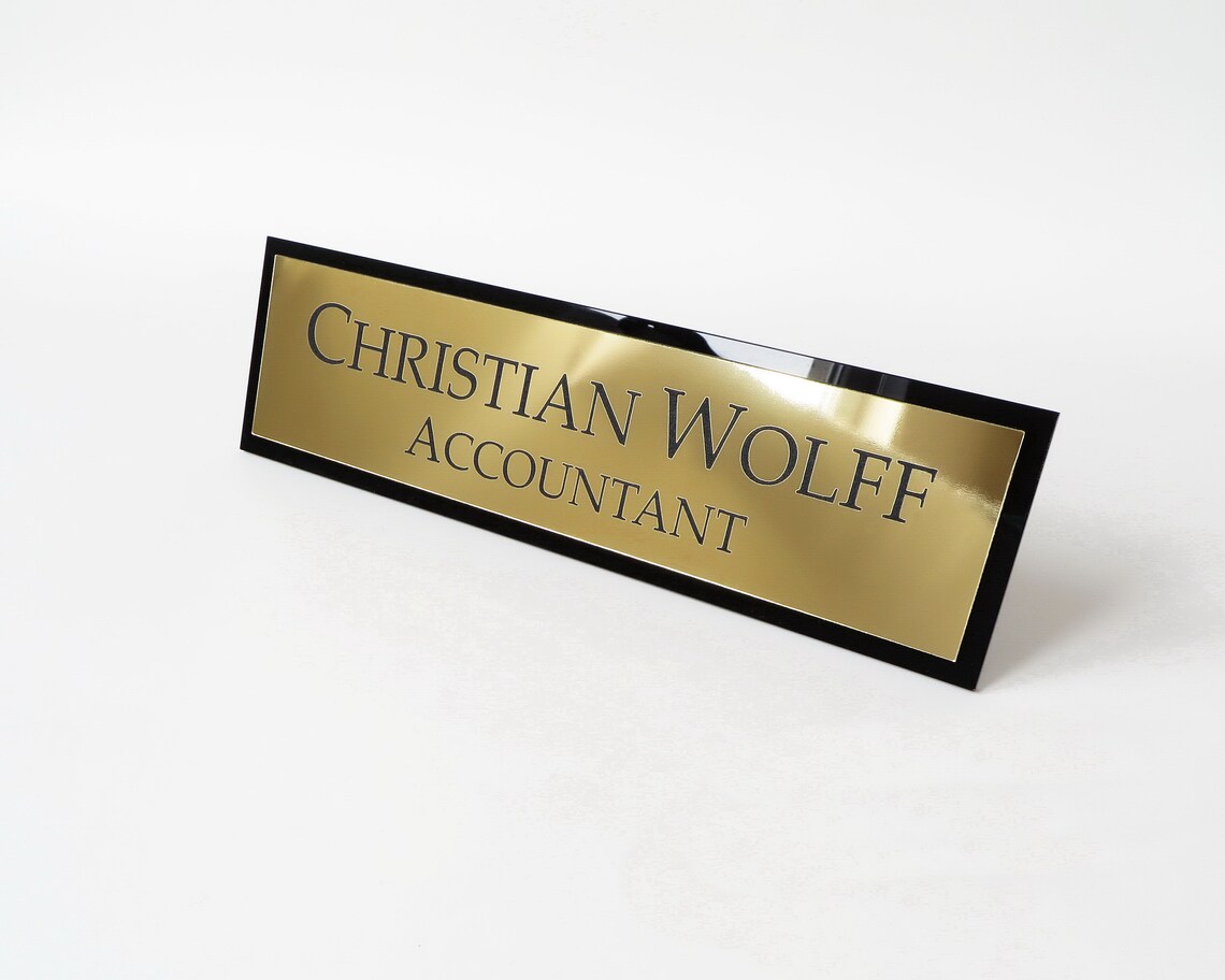 Personalised Desk Name Plate Custom Engraved Desk Sign - Etsy