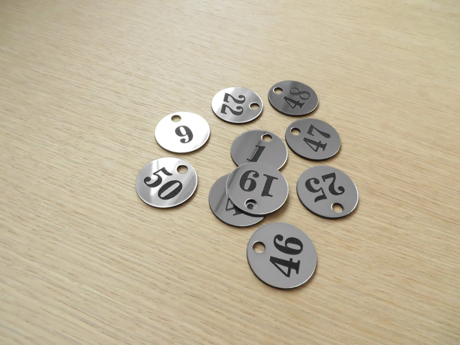 50 Numbered Discs 3cm Size Custom Engraved Table Tags - Etsy