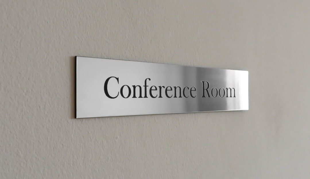 10" X 2" Custom Acrylic Wall Sign - Personalized Office Name Plate With ...