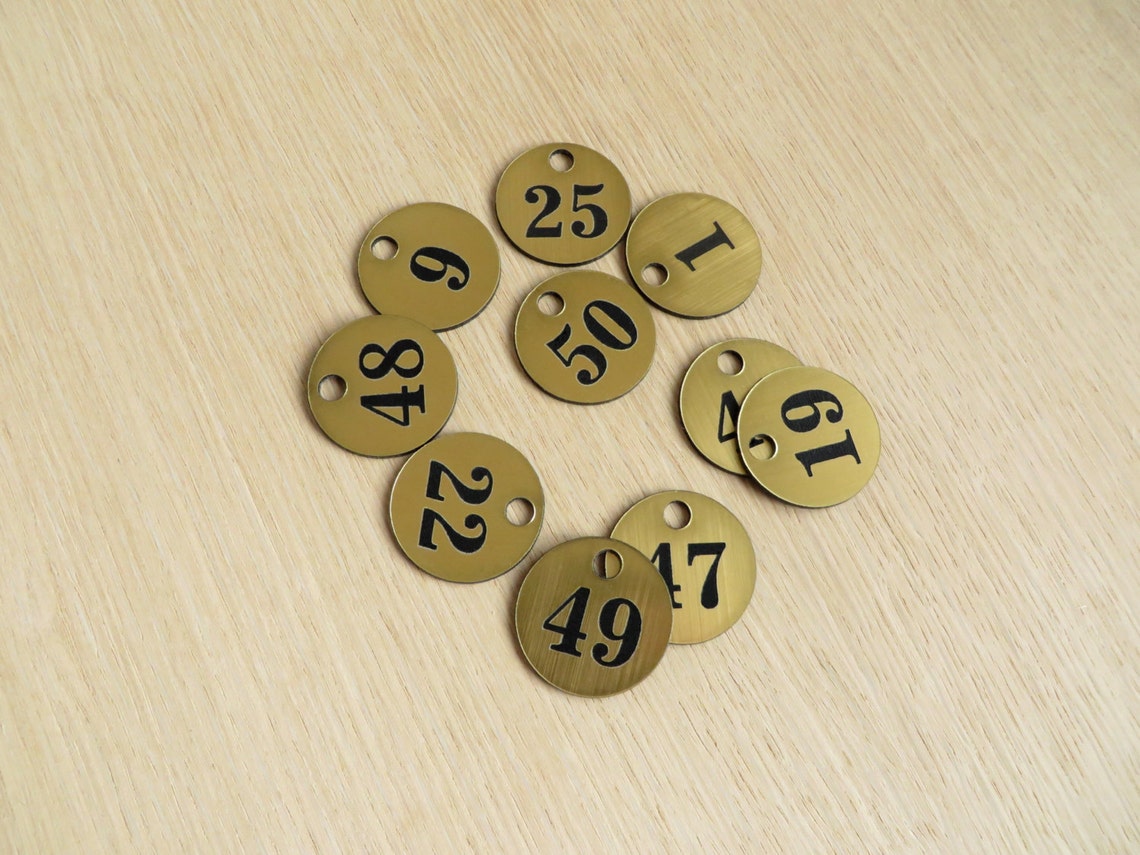 50 Numbered Discs 3cm Size Custom Engraved Table Tags - Etsy