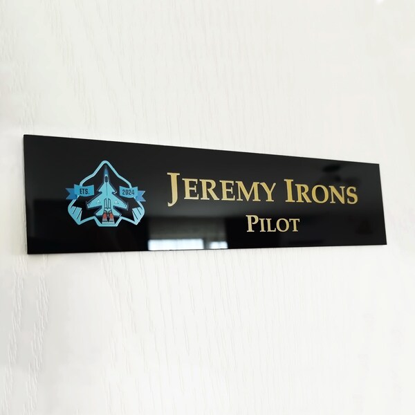 Wall Name Plate With Logo - Etsy