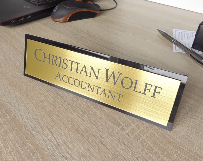 Solid Aromatic Cedar Engraved Professional Desk Name Plate Office Décor ...