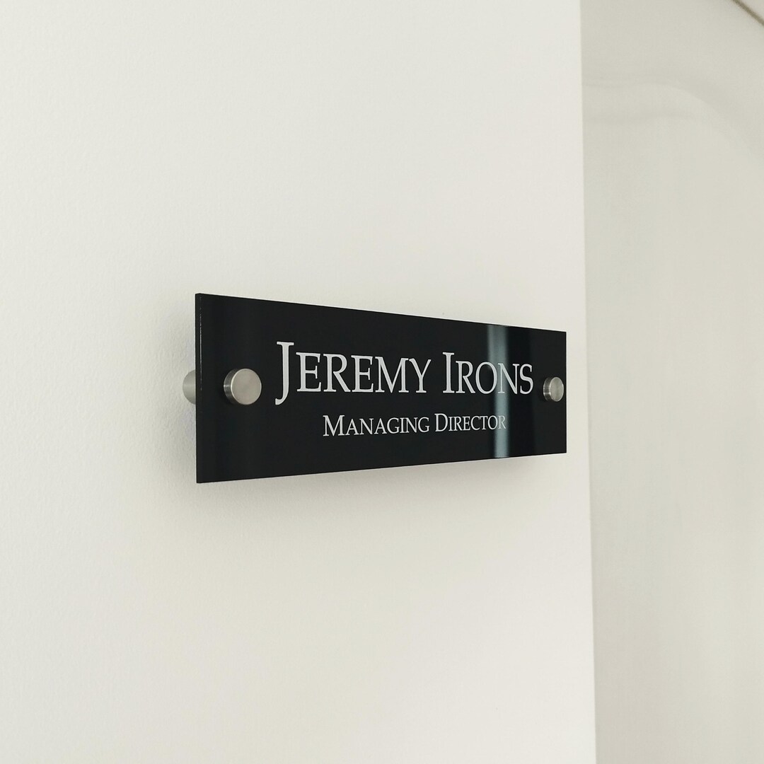 Wall Name Plate, Custom Made Door Sign With Logo, Personalized Office ...