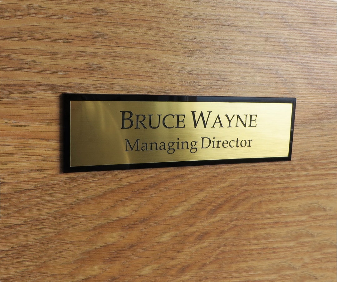 Personalized Executive Office Door Sign: Engraved Wall Name Plate - Etsy